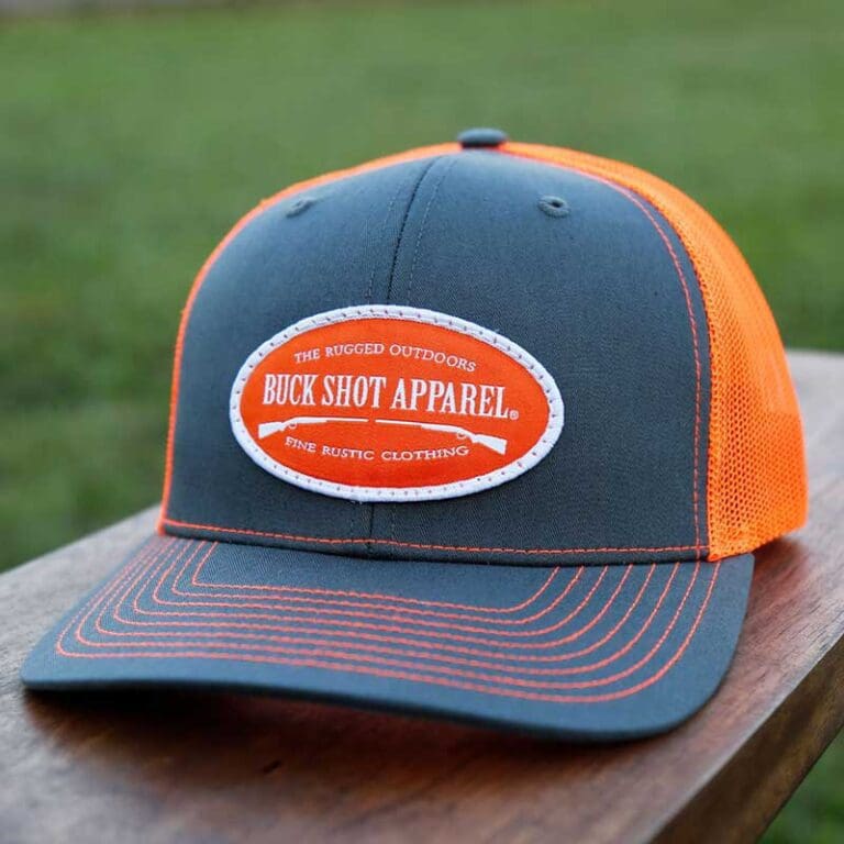 Duel Wielding Patch Hat | Charcoal Neon Orange - Buck Shot Apparel