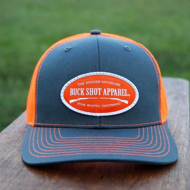 Duel Wielding Patch Hat | Charcoal Neon Orange - Buck Shot Apparel