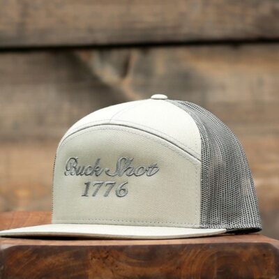 Buck Shot 1776 Embroidered Seven-Panel Cap | Pale Khaki/Loden Green ...