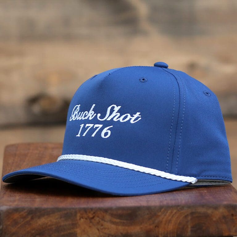 Buck Shot 1776 Embroidered Performance Five-Panel Rope Hat| Light Blue ...